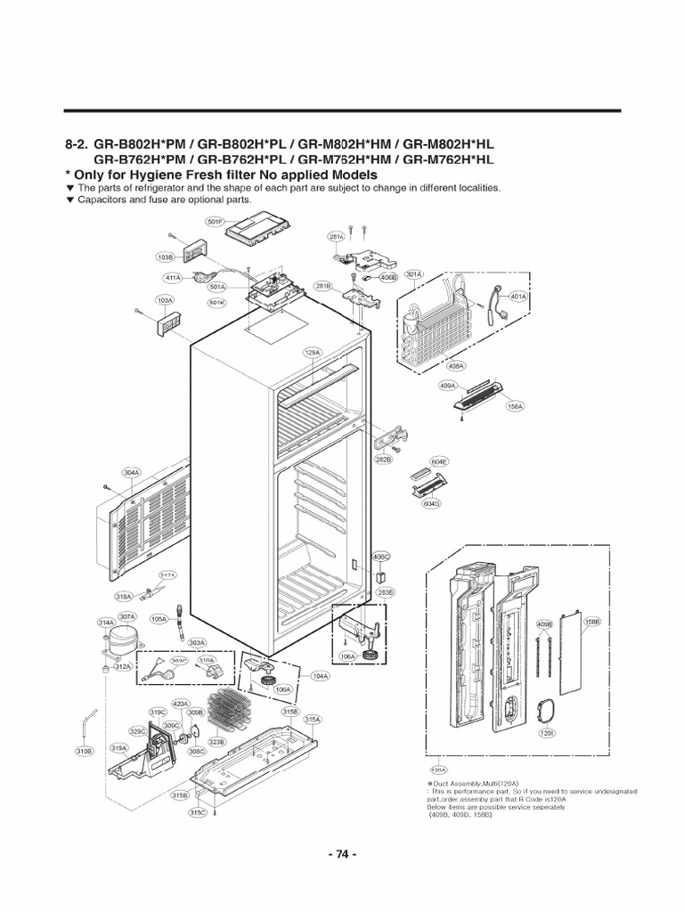 Exploded Frigider LG | PDF