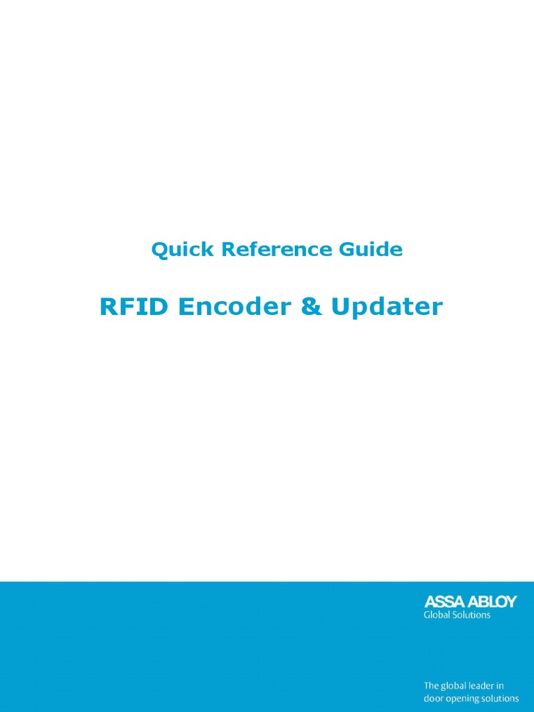 66 1001 002 7 Quick Guide Rfid Encoder And Updater Pdf Ip Address Usb
