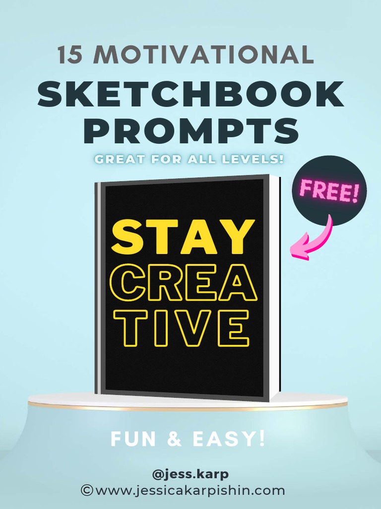 15 Motivational Sketchbook Prompts FREE | PDF