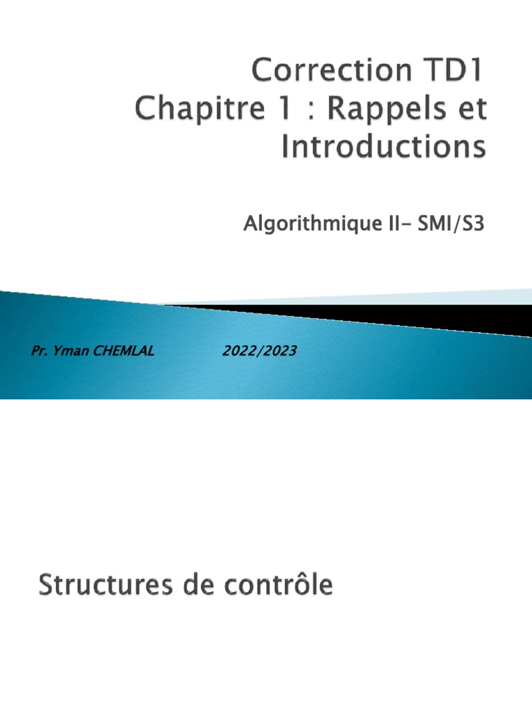 Correction TD1 | PDF | Programme informatique | Programmation