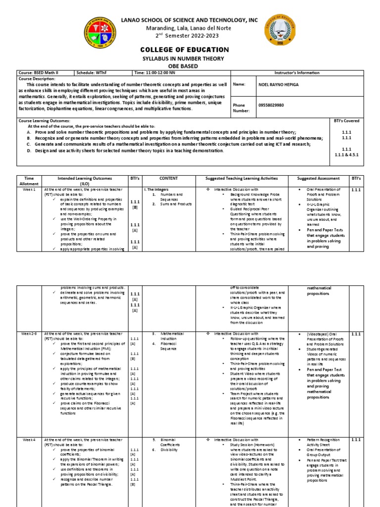 Number Theory | PDF | Theorem | Mathematical Proof