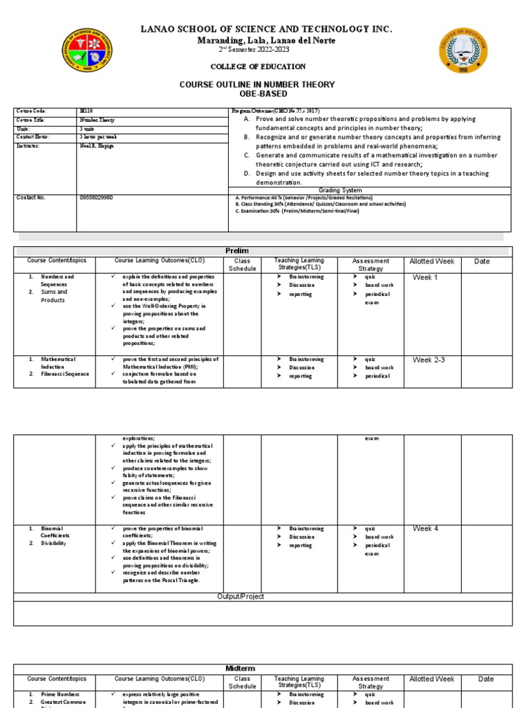 Number Theory | PDF | Theorem | Numbers