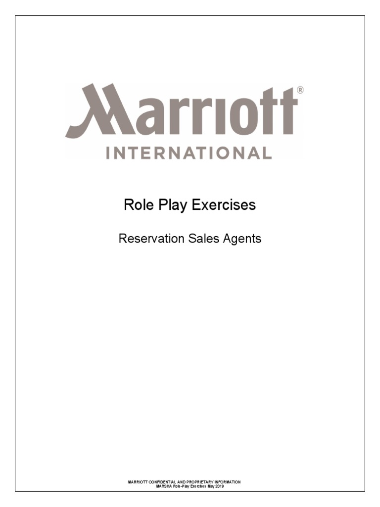 Newhireroleplayexercises | PDF | Marriott International | Hotel