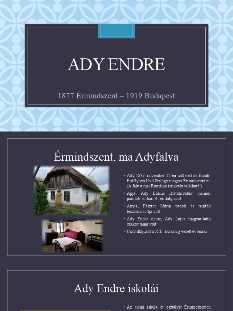 Ady Endre Életrajza | PDF
