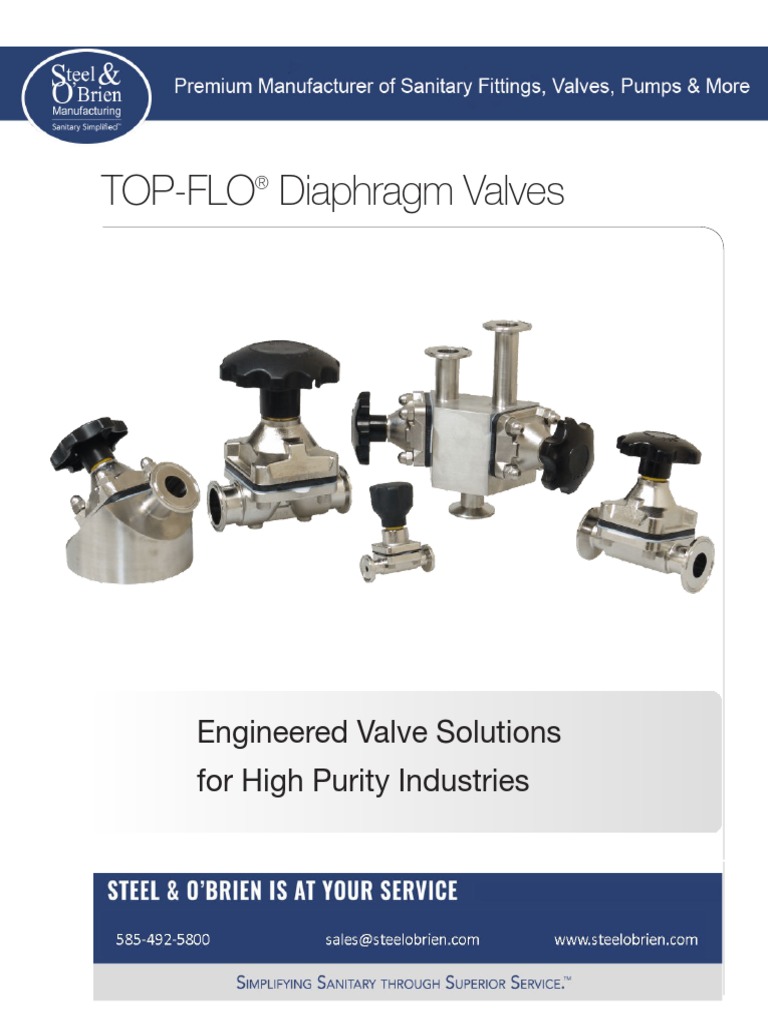 TOP FLO Diaphragm Valves | PDF | Valve | Pipe (Fluid Conveyance)