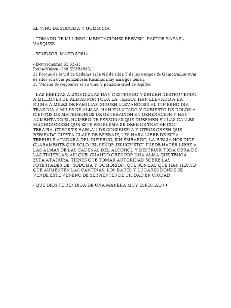 El Vino de Sodoma y Gomorra | PDF