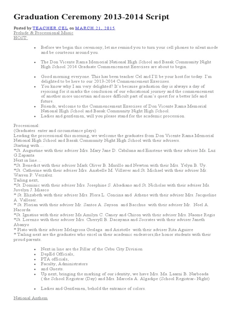 Graduation Ceremony 2013 | PDF