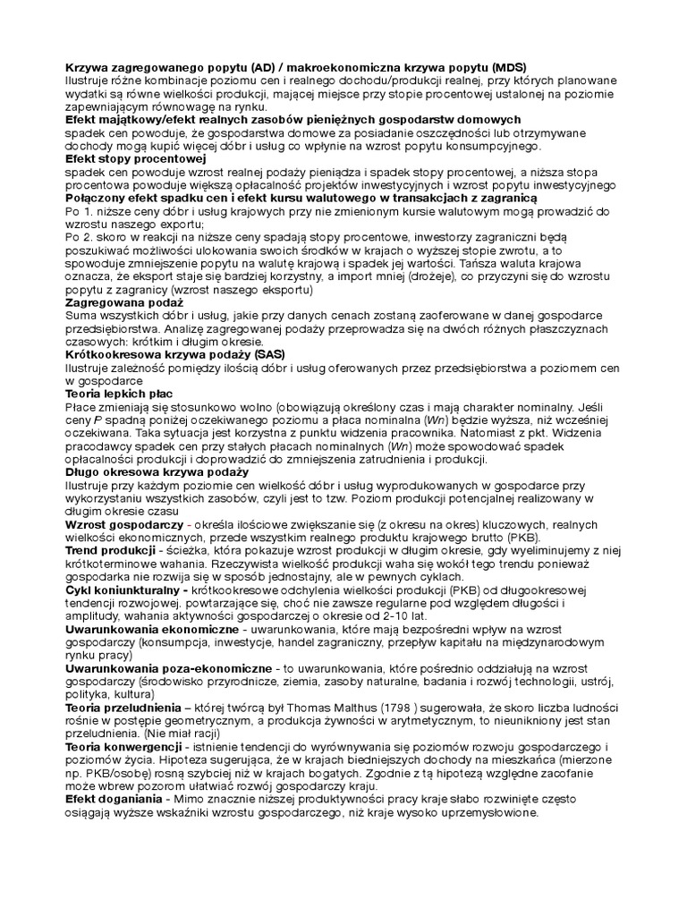 Definicje Makro 2 | PDF