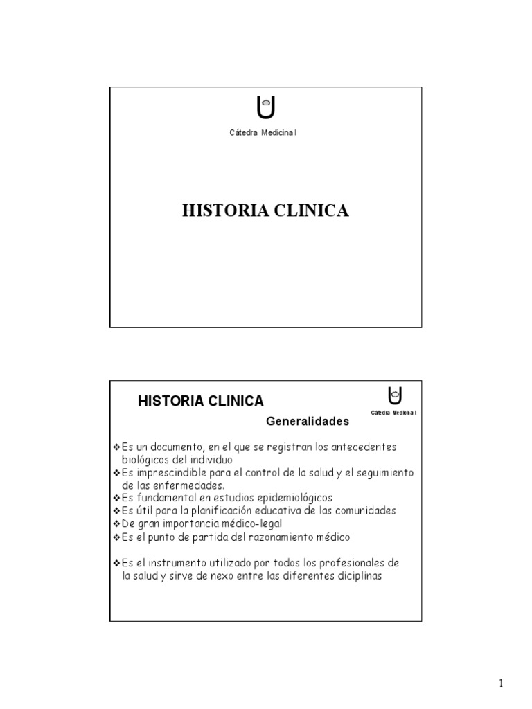 Historia Clinica | PDF | Clínica | Diagnostico medico