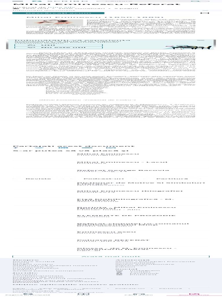 Mihai Eminescu-Referat PDF | PDF