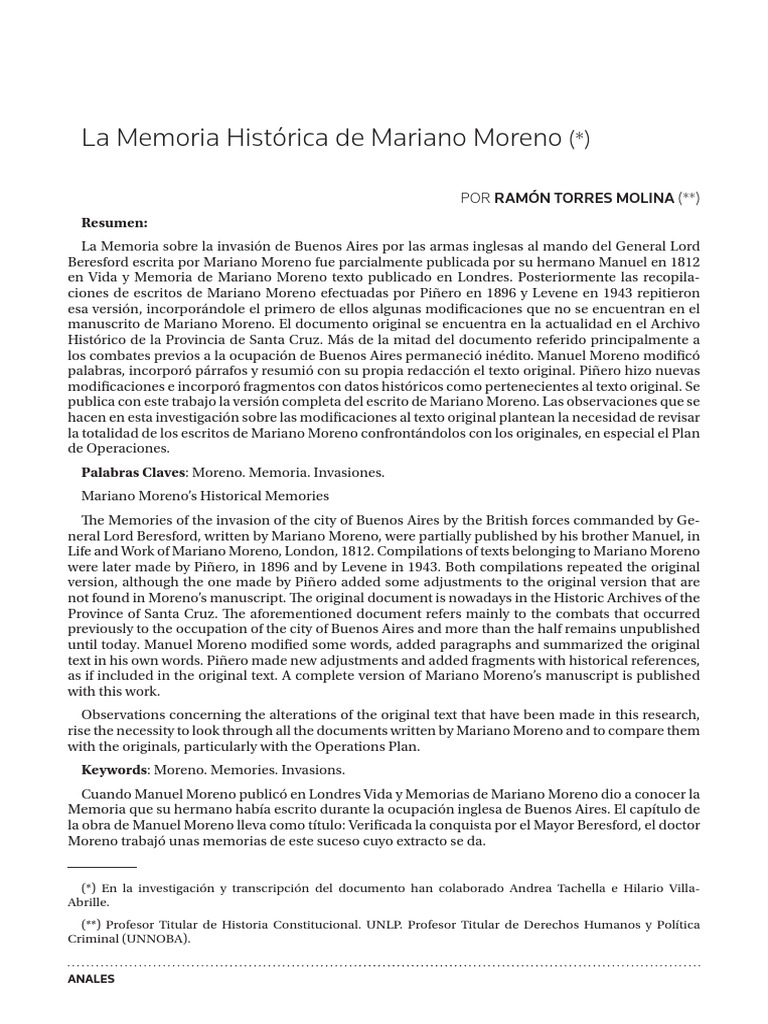 Mariano Moreno | PDF