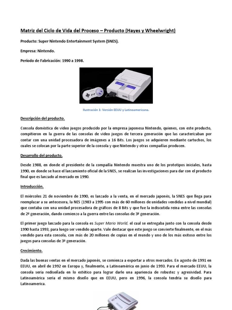 SNES | PDF | Juegos de consolas | Nintendo