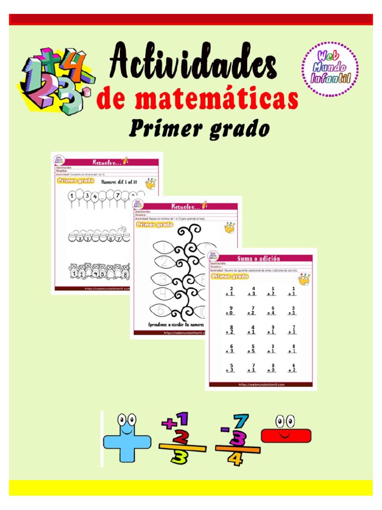 Actividades de Matemáticas Primer Grado | PDF