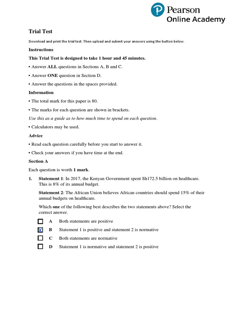 Pearson Exam Paper Micro Unit | PDF | Subsidy | Externality