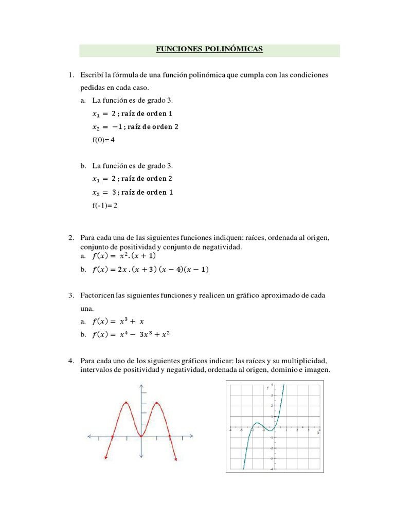 Actividad Funciones Polinomicas | PDF