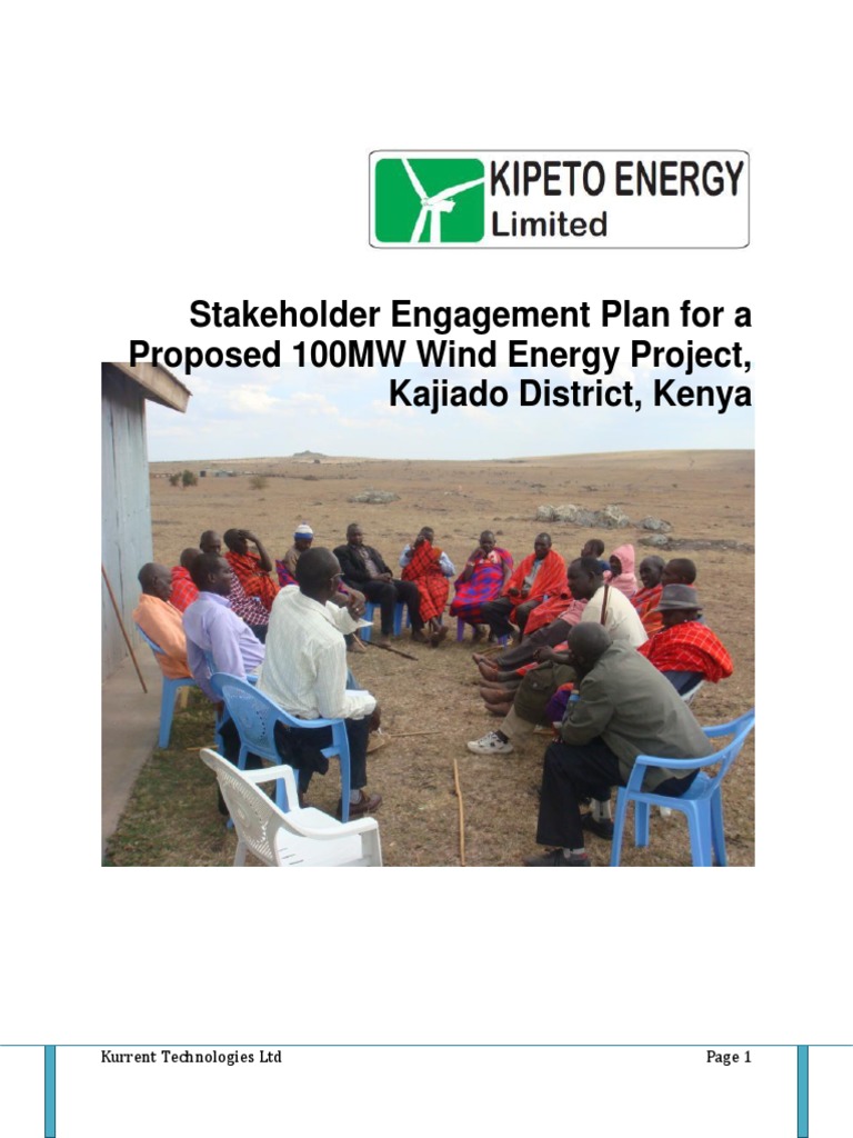 Stakeholder Engagement Plan Kipeto Wind Energy FinalR1 | Download Free ...