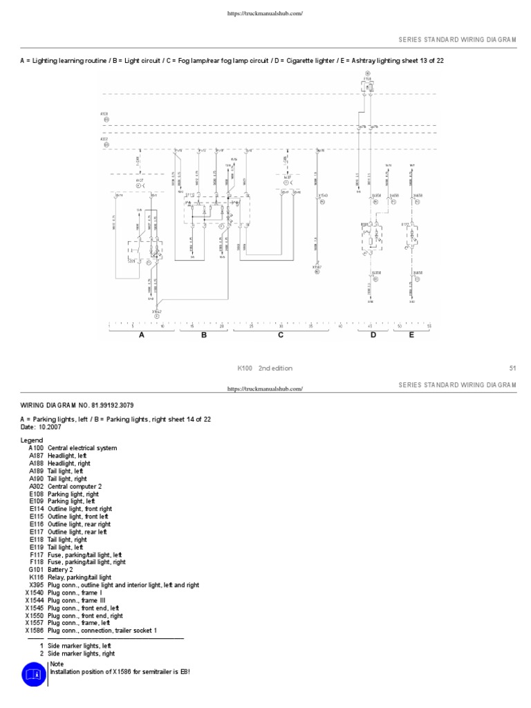 MAN TGS-TGX Wiring Diagrams Electrical System K100 (2nd Edition) (053 ...
