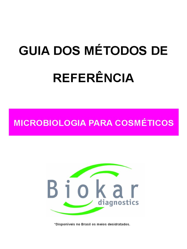 Guia Micro Cosmeticos | PDF | Ágar | Meio de cultura