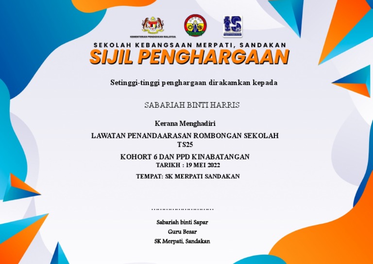 Sijil Lawatan ts25 | PDF