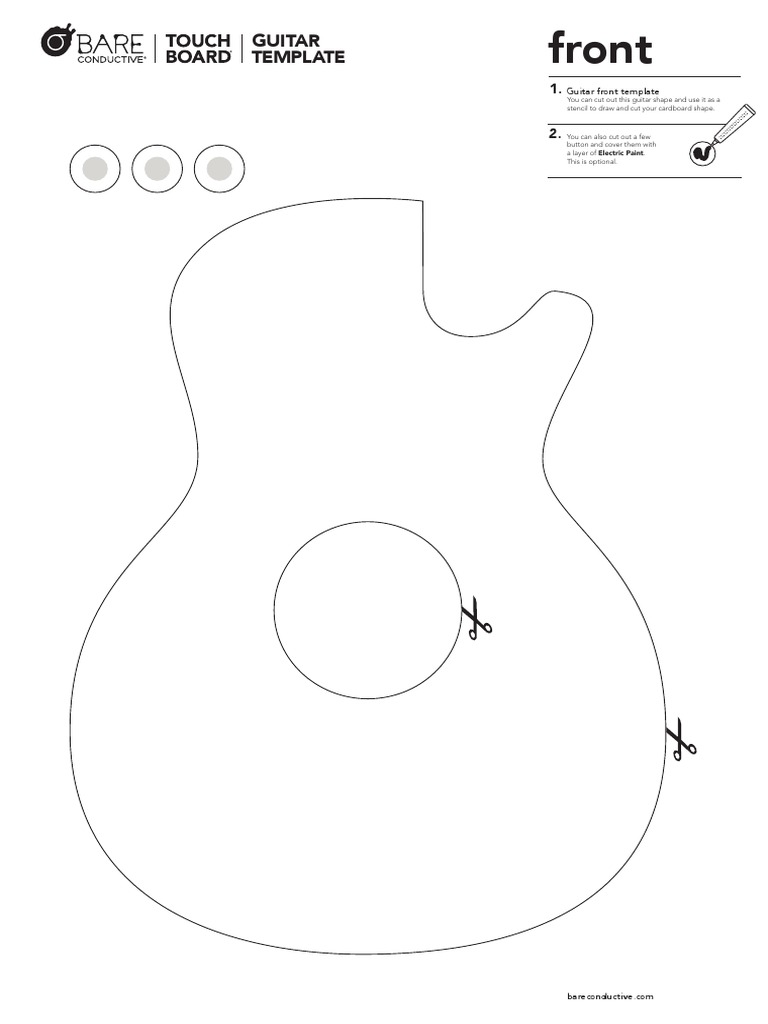 GUITAR TEMPLATE - Instructables | PDF | Guitars | Celtic Musical Instruments