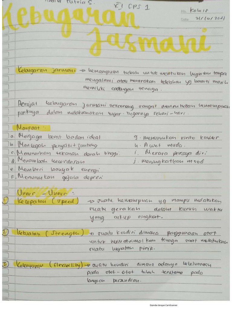 Rangkuman Kebugaran Jasmani | PDF