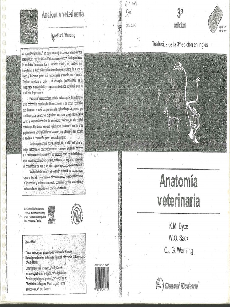 Anatomia Veterinaria - Dyce 3ra Edición | PDF