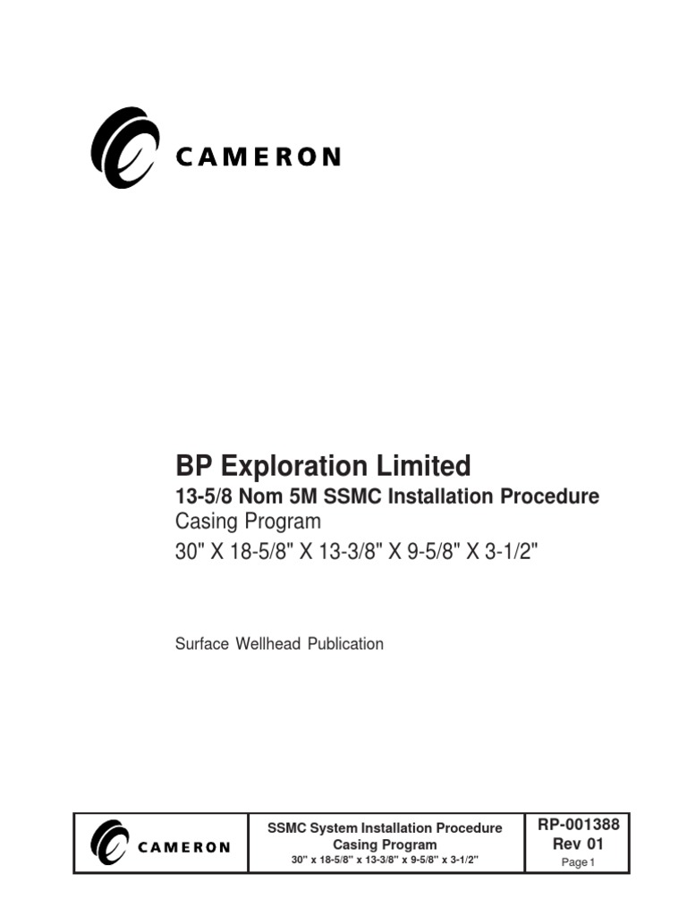 BP Exploration Limited - Casing Program | PDF | Pipe (Fluid Conveyance ...