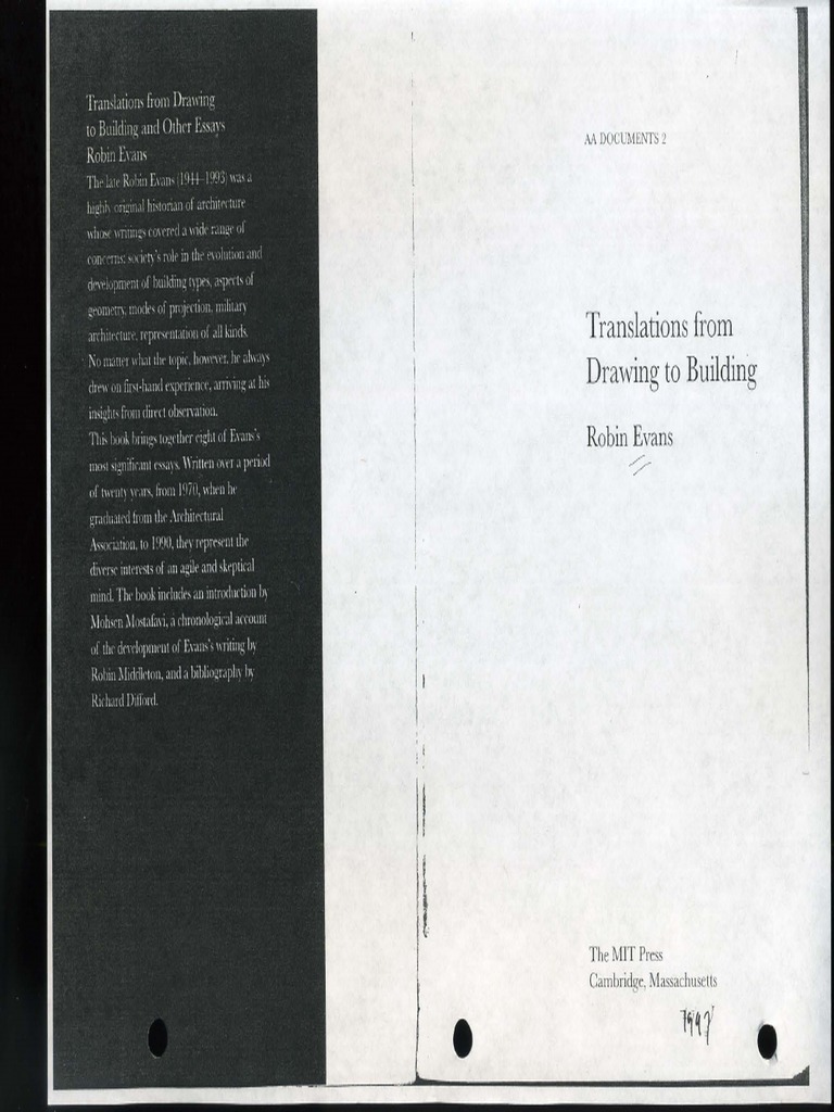 Robin Evans - Translations From Drawing To Building and Other Essays ...