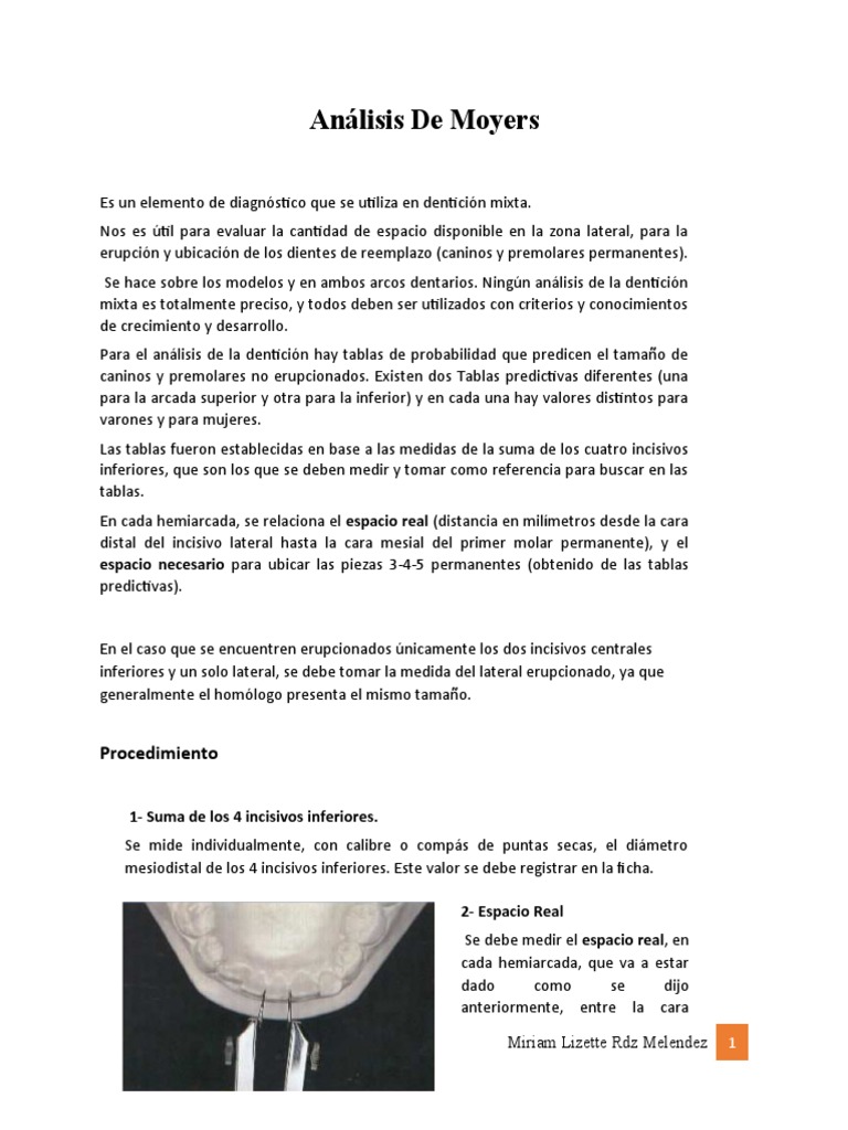 Análisis de Moyers | PDF | Boca | Ramas de Odontología