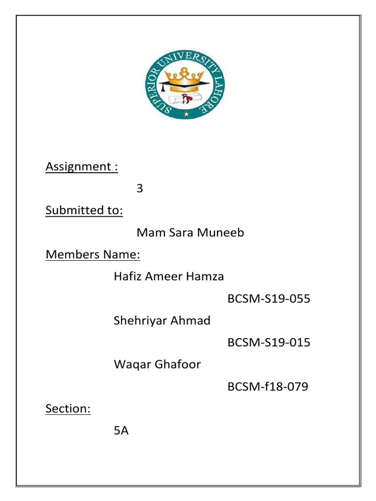 Assembly Language Assignment No 3 (BCSM-S19-055, BCSM-S19-015, BCSM - f18-079) | PDF | Computer ...