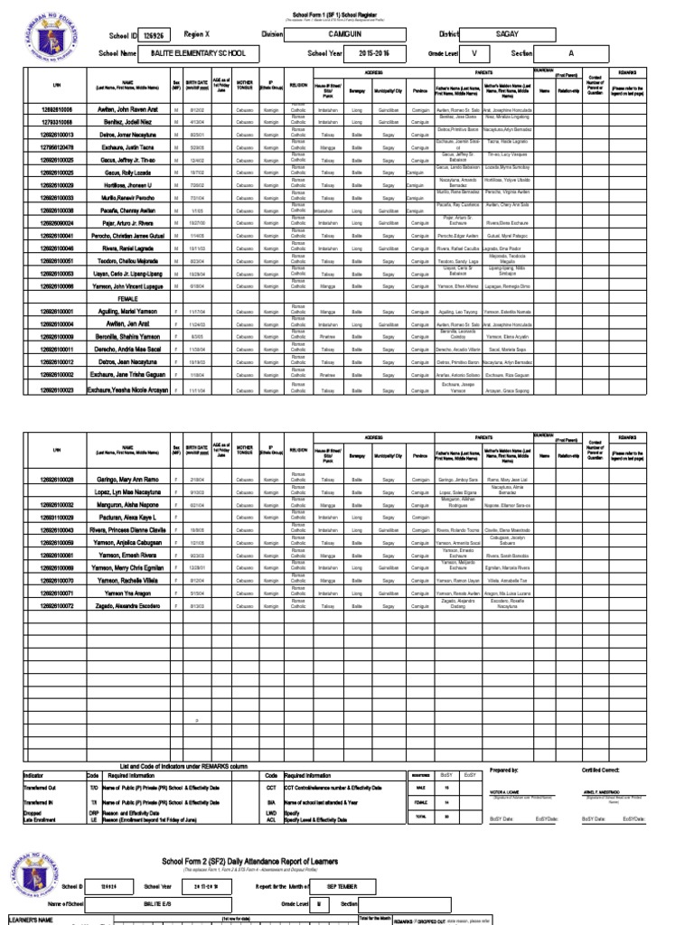 SF5 Blank | PDF | Human Development | Family