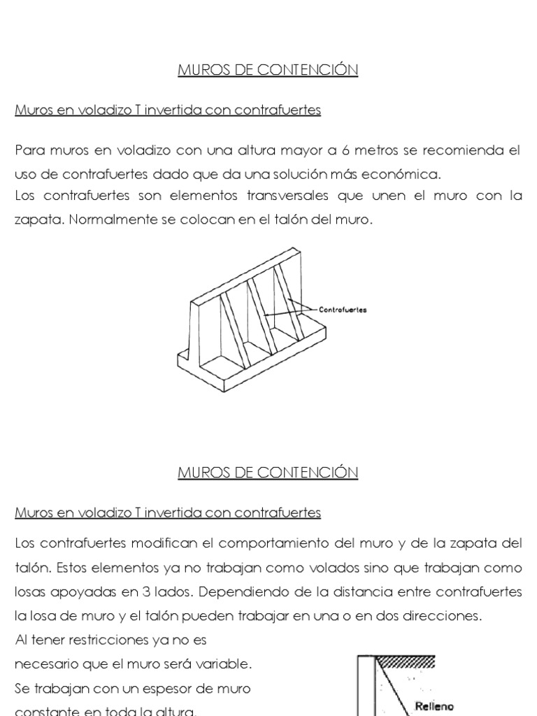 Diseño de Muros de Contención Con Contrafuerte | PDF | Ciencia y matemáticas | Tecnología