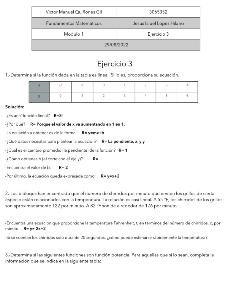 Ejercicios 3 | PDF | Ecuaciones | Linealidad