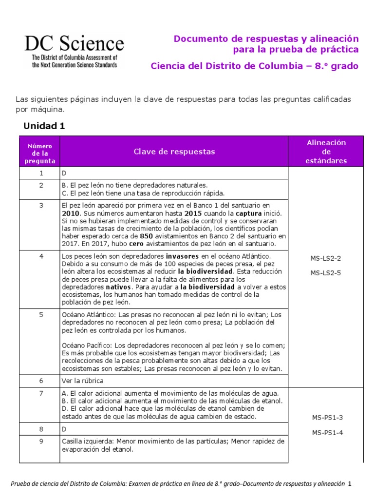 Grade 8 - Paper Answer Key | PDF | Luna | Agua