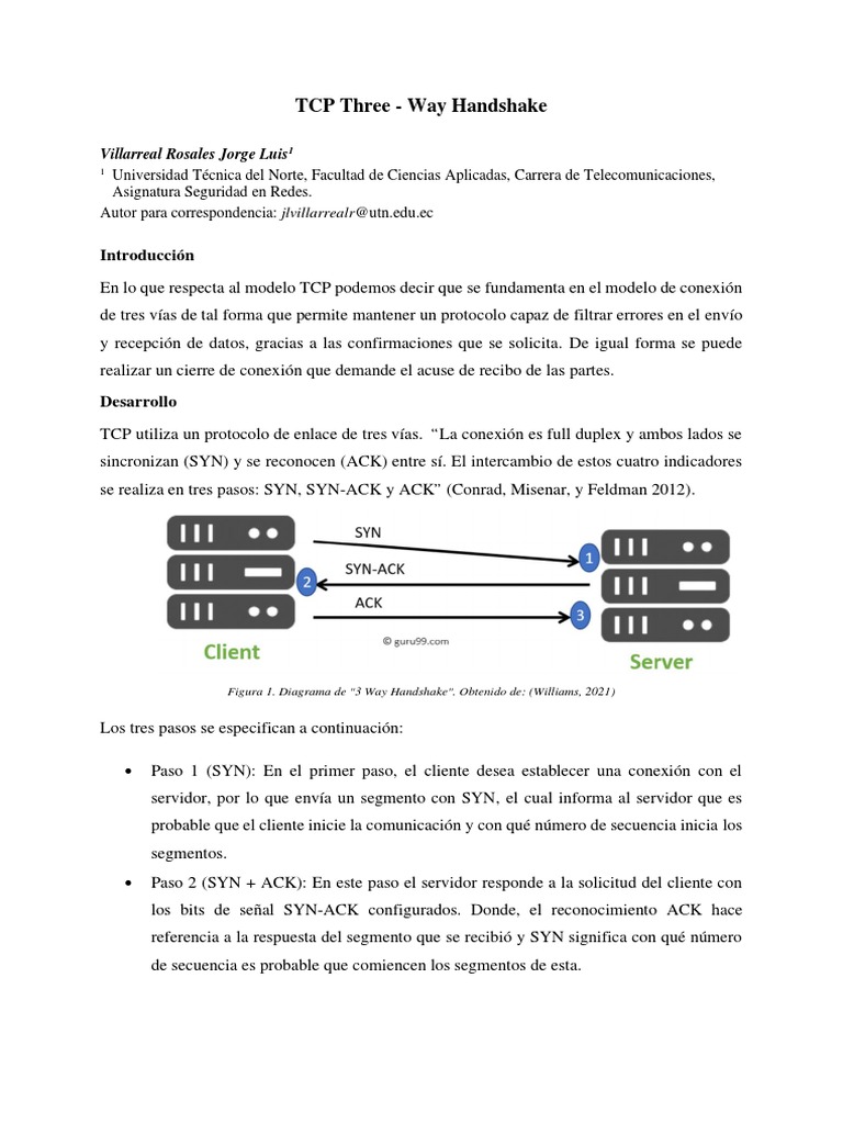 TCP Three - Way Handshake | PDF | Protocolo de Control de Transmisión ...