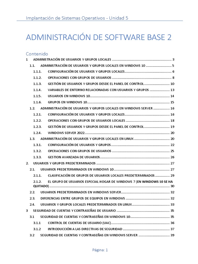 Administración de Software Base II | PDF | Usuario (informática ...