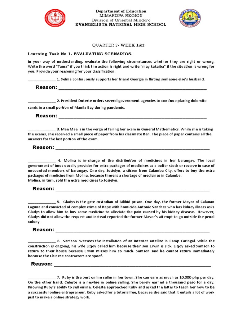 Intro To Philo Q2 Activity 1 | PDF