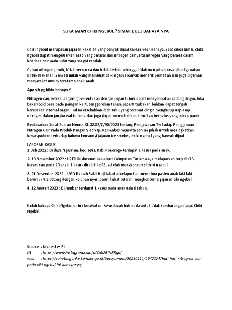 Bahaya Chiki Ngebul | PDF