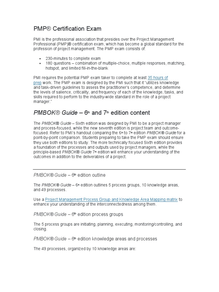PMP Edition 7 | PDF | Career & Growth | Business