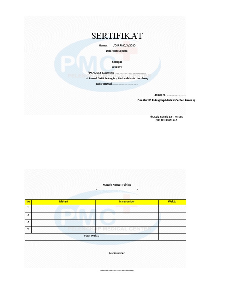 Contoh Sertifikat | PDF