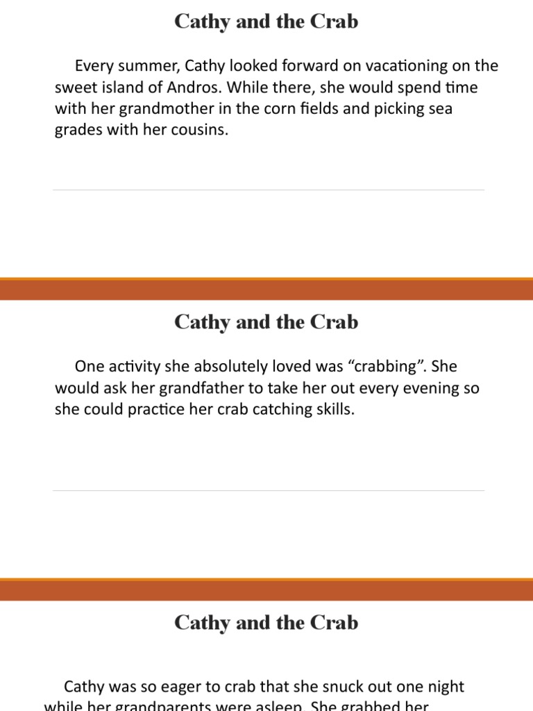 Cathy and The Crab Story | PDF