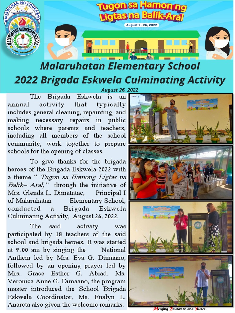 2022 2023 Brigada Culminating Activity | PDF