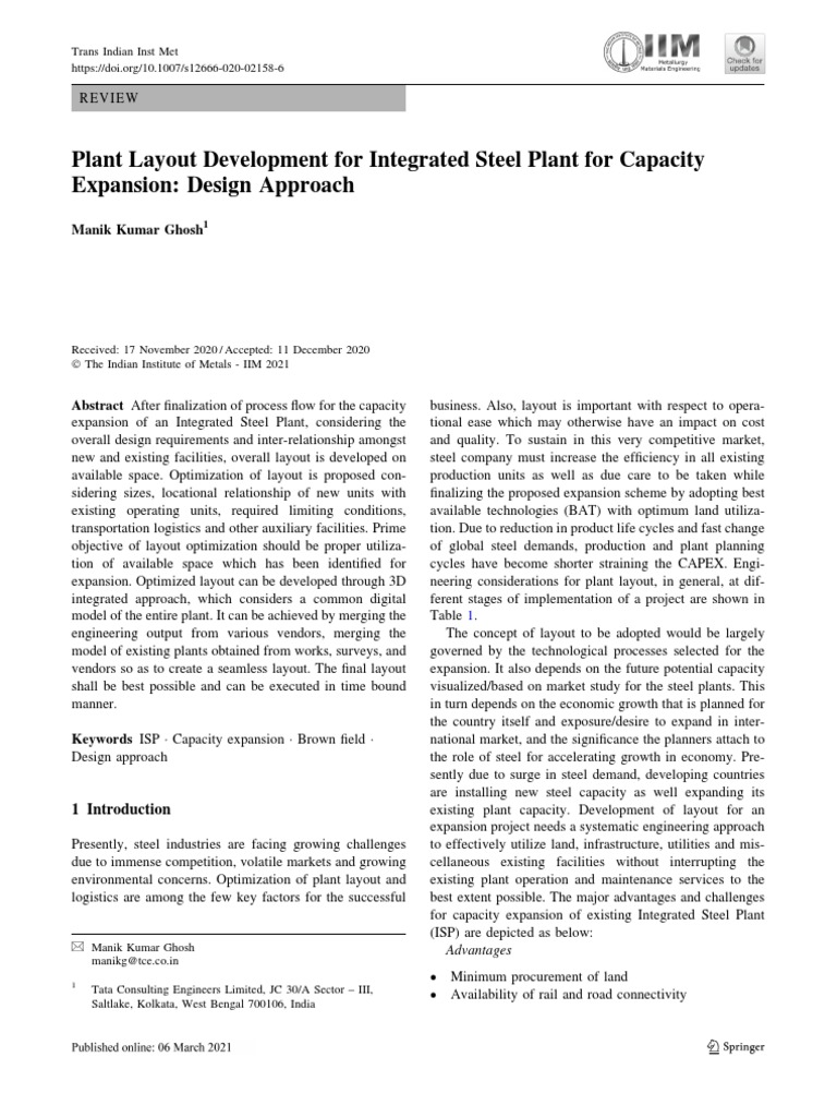 Ghosh 2021 | PDF | Steelmaking | Rail Transport