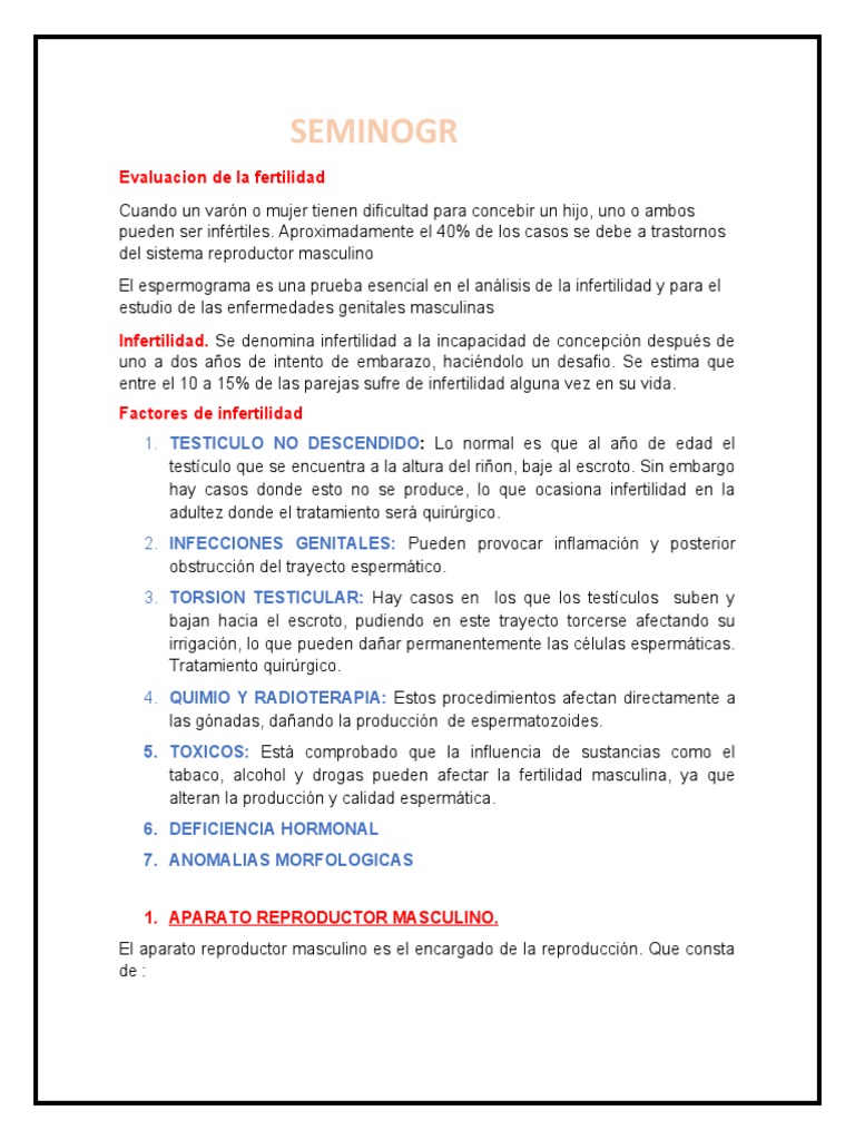 12-Espermiograma o Seminograma | PDF | Anatomía | Anatomia animal