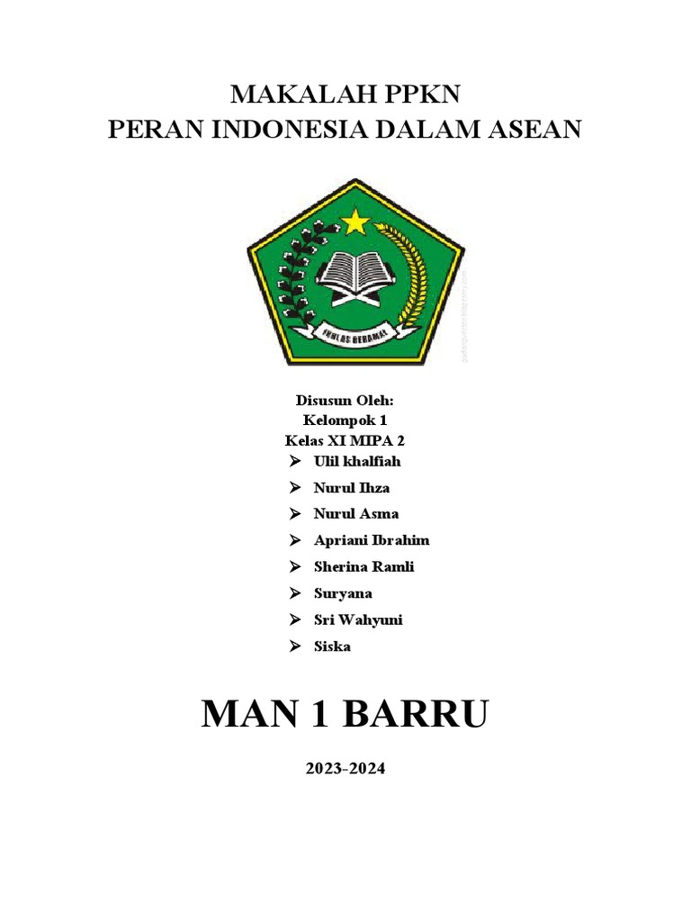 Makalah PKN Peran Indonesia Dalam Asean | PDF