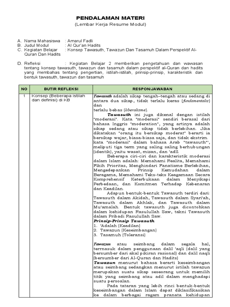 Resume Modul Akidah Akhlak PPG Daljab | PDF | Agama & Spiritualitas
