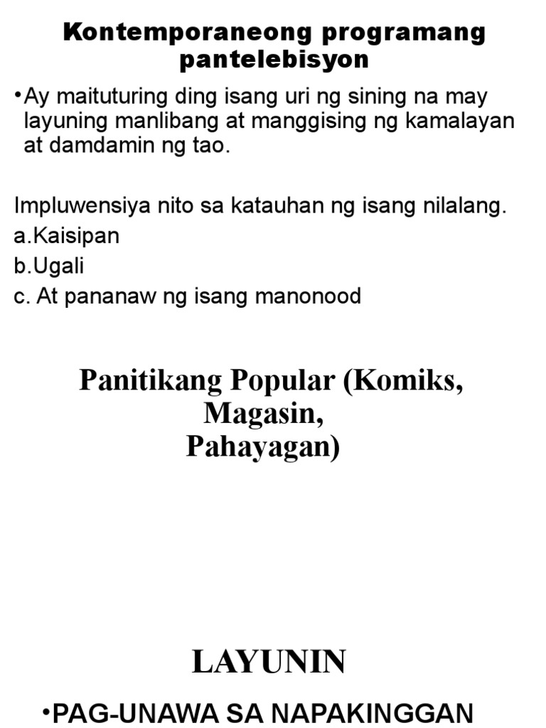 Panitikang Popular | PDF
