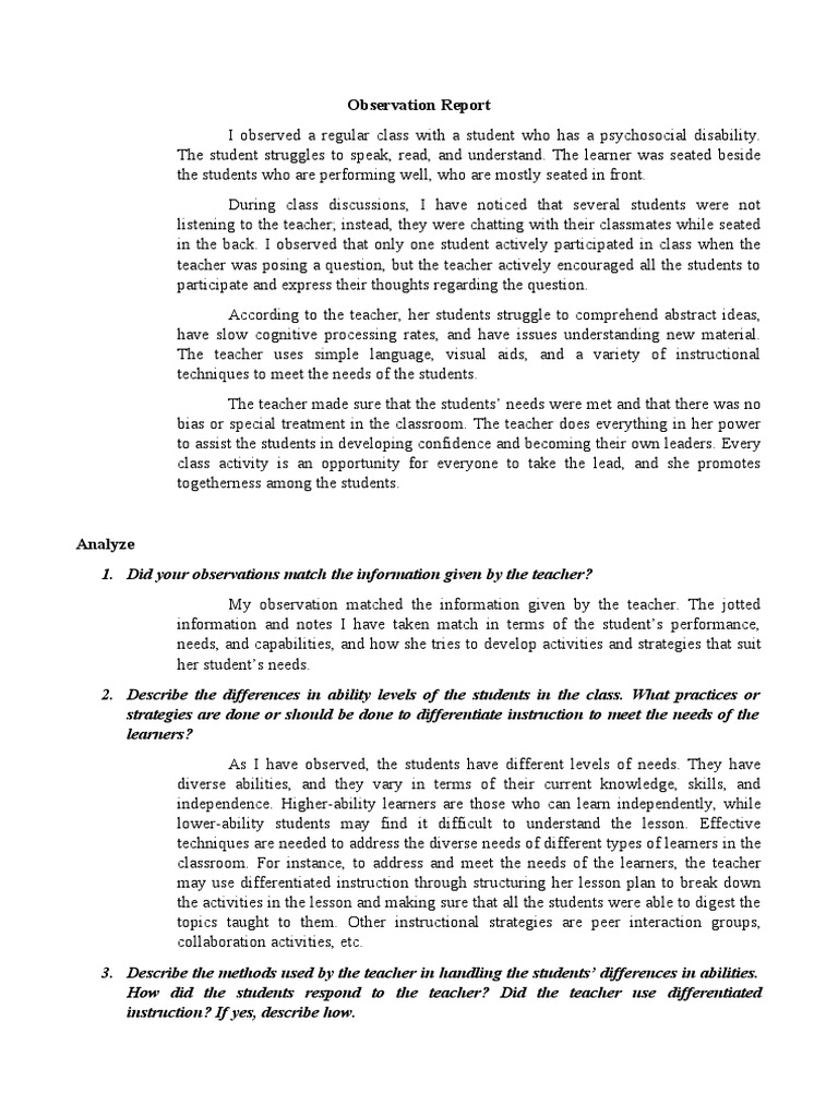 Field Study 1 Episode 3.2 | PDF