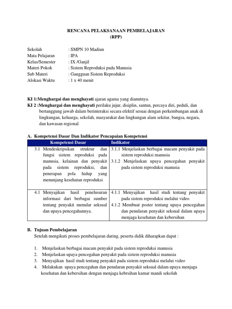 Kebersihan, Fungsi Sanitasi Dan Drainase - IPA - IX - Semester I | PDF