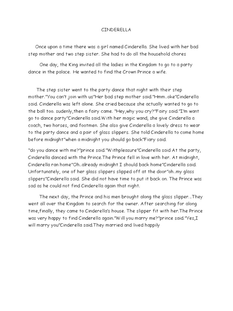 CINDERELLA | PDF | Cinderella | Fairy Tales